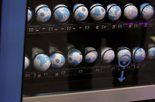 Volkswagen’s vending machine uses old batteries for currency