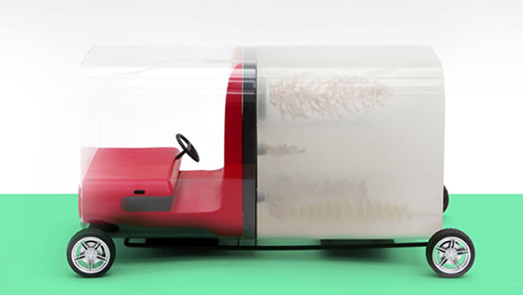 This methane car modeled around cow’s digestive system